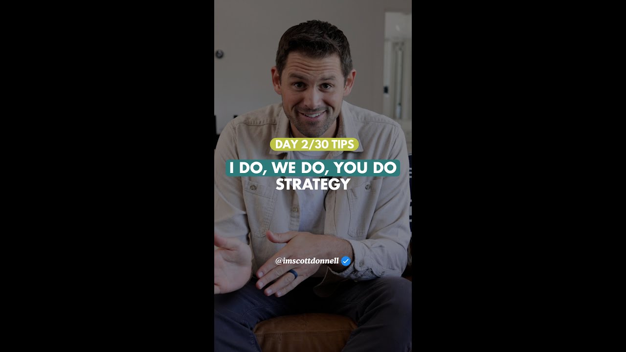 Tip 2/30: I Do, We Do, You Do strategy🤩