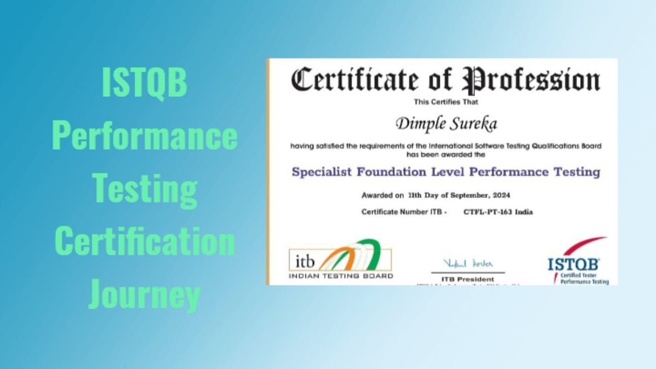 ISTQB Performance Testing Certification Journey