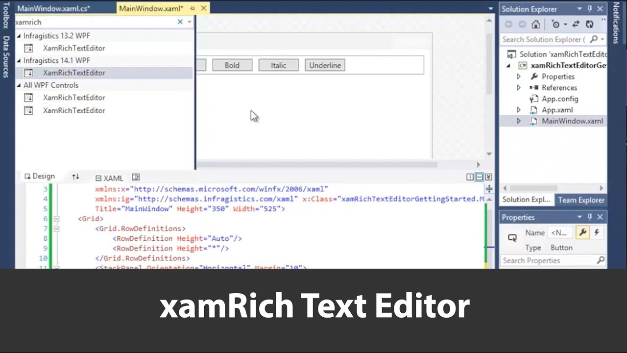 Getting Started with the xamRichText Editor