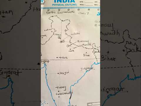 Delhi Sultanate map work #short Detailed Explanation in related video