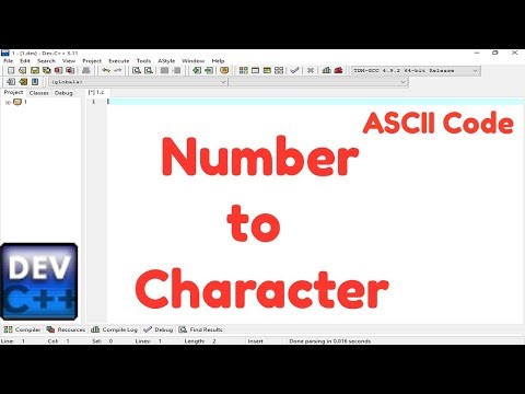 How to write a program for see the ASCII characters