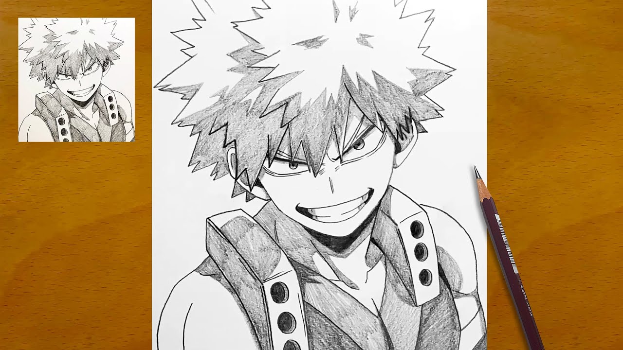 How to Draw Katsuki Bakugo Step by Step || Bakugo Drawing || Easy Anime Drawing