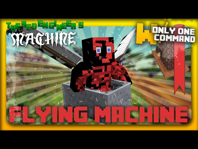 Flying Machine with only one command block Minecraft Map