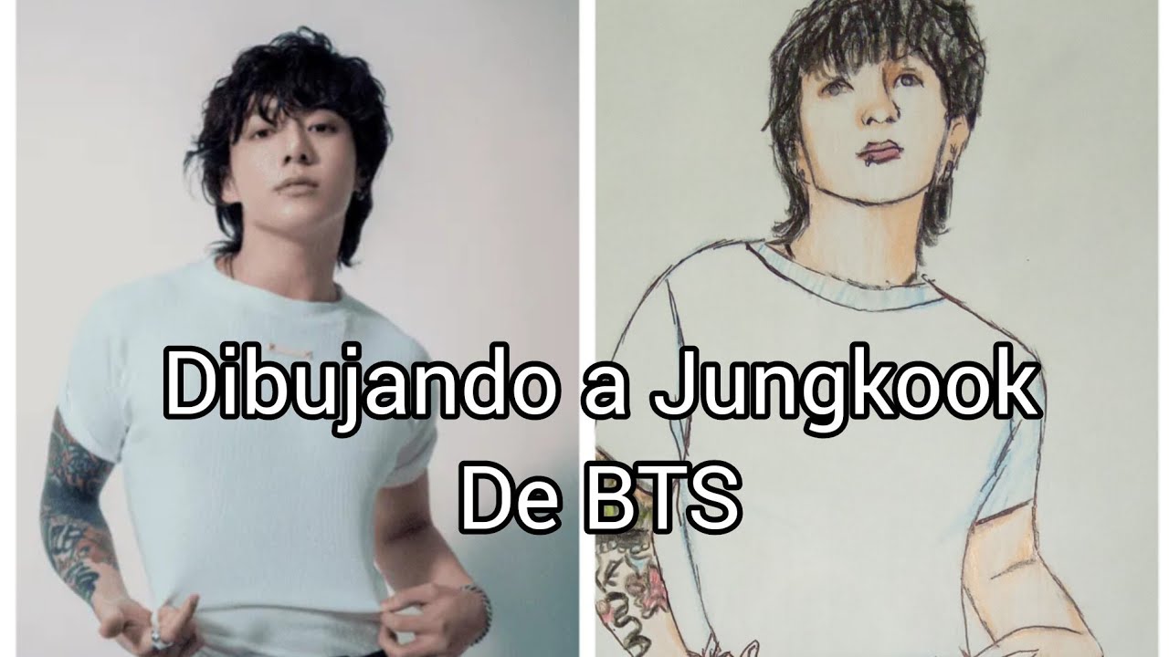 SEVEN (Jungkook) dibujo con crayones escolares.
