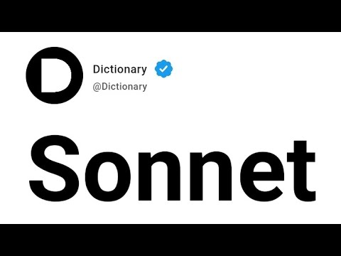 Sonnet Meaning In English