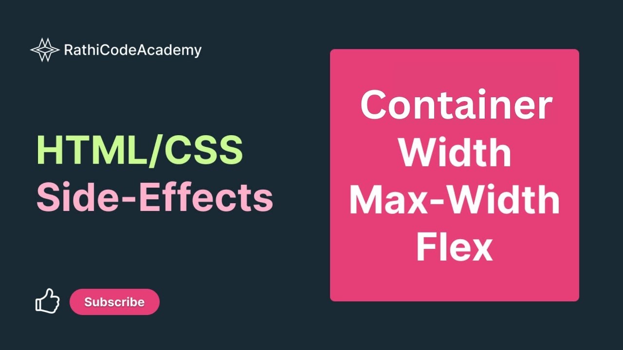 How to create Container in CSS || CSS Max-Width || HTML/CSS Tutorials in Hindi @RathiCodeAcademay