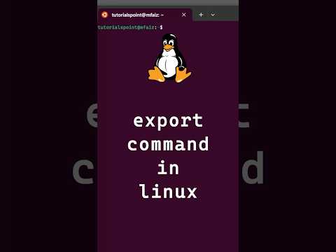 'Export' Command in Linux | Linux Commands #shorts #linux