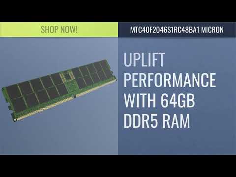 MTC40F2046S1RC48BA1 Micron 64GB DDR5-4800MHz RDIMM 2Rx4 CL40 Memory