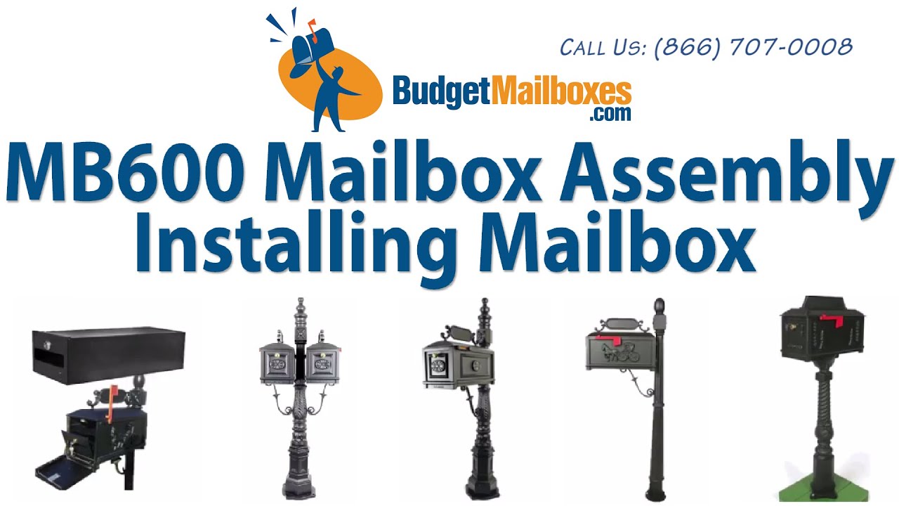 Budget Mailboxes | MB600 Mailbox Assembly - Installing Mailbox