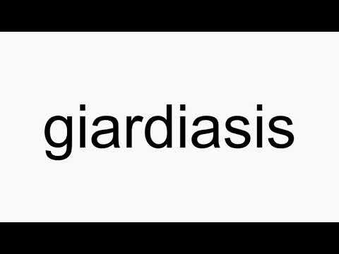 How to pronounce giardiasis