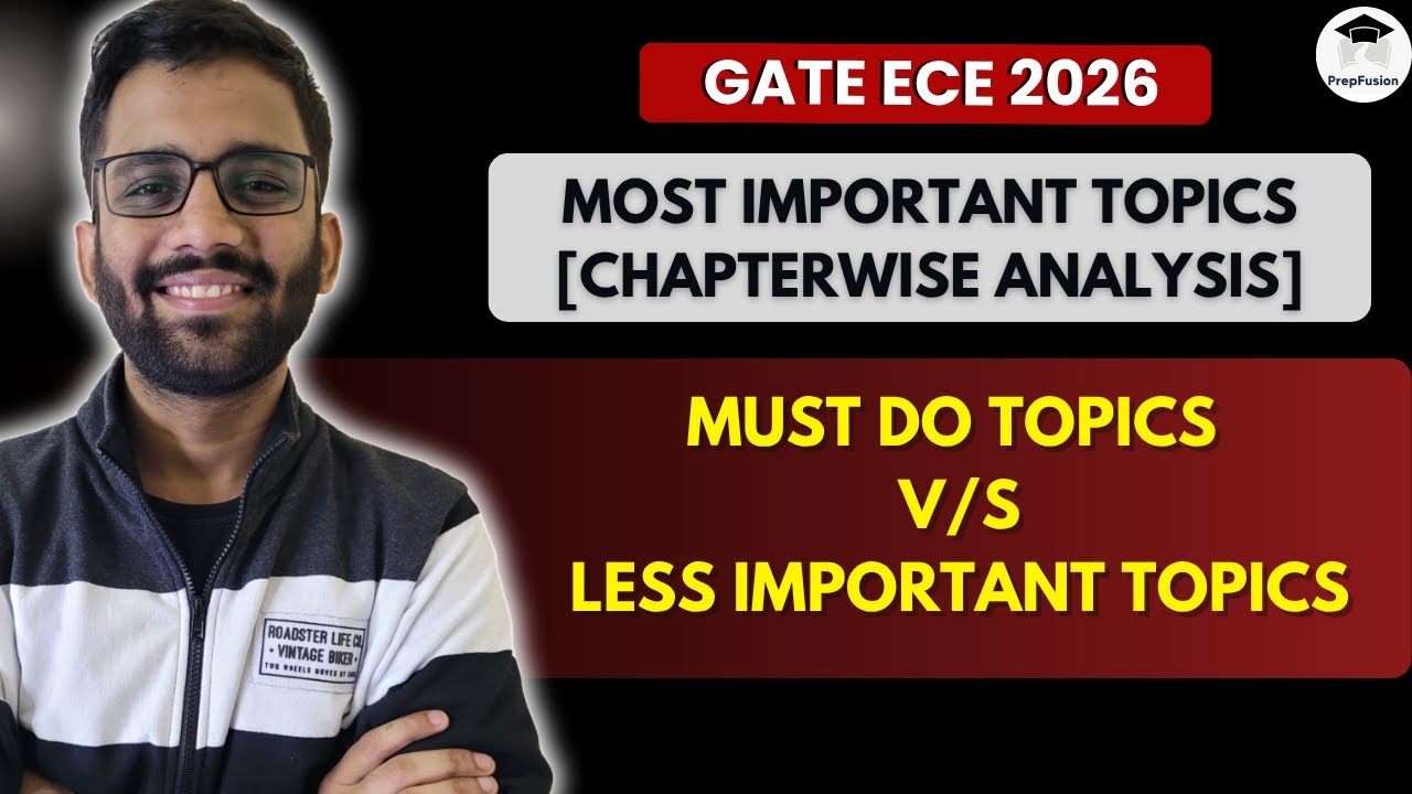 🔥Most Important Topics for GATE ECE || PrepFusion