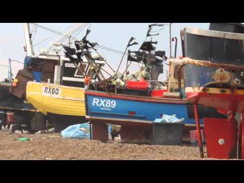 Hastings. The Stade Hastings. Hastings fishing boats jan 2014 East Sussex.