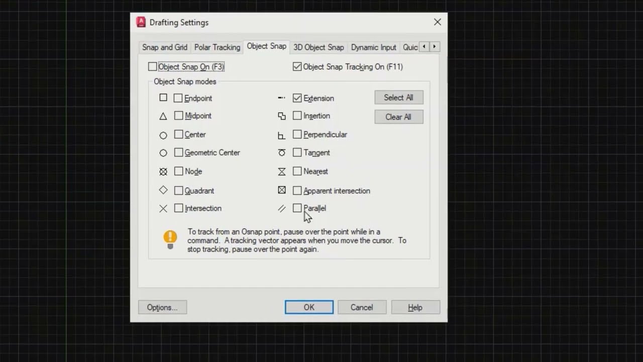 AutoCAD Insertion Snap