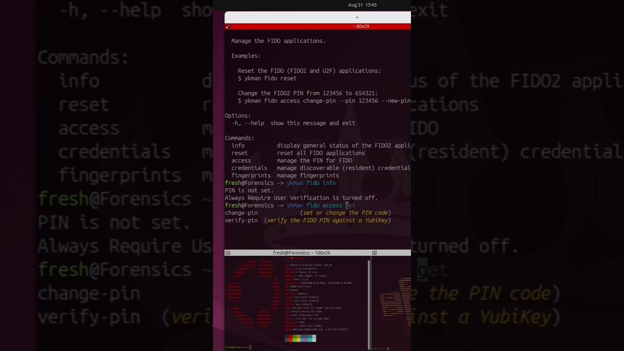 Set Yubikey Pin (FIDO) From Linux Terminal #ubuntu #linux #security