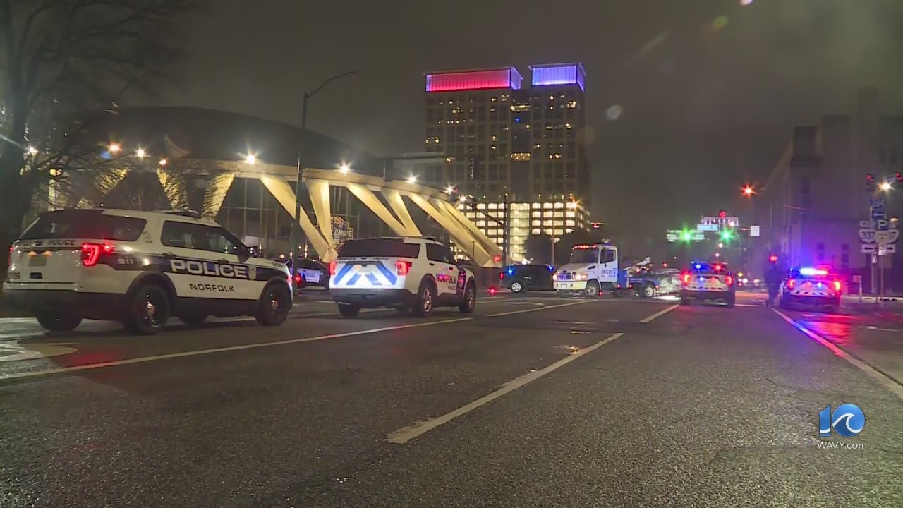 Active crash scene after pursuit in Norfolk