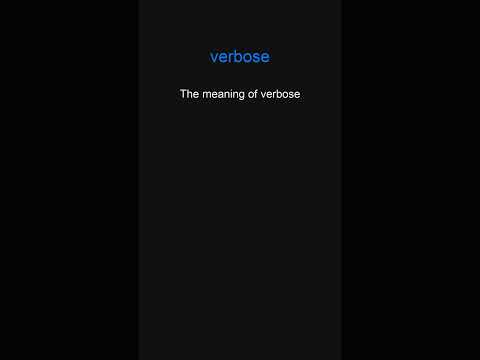 Learn English: verbose