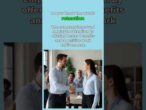Today's English: #retention | #learnenglish #english #vocabulary #shorts