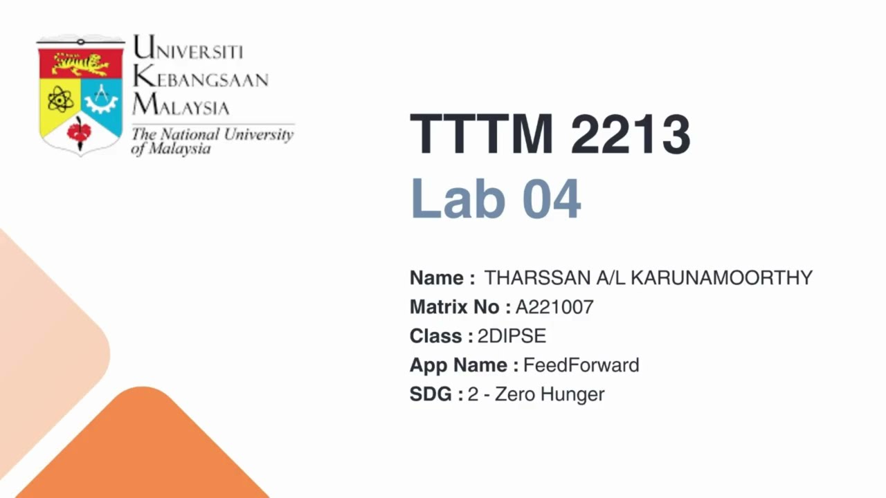[TM2213] Lab 4: FeedForward - SDG 2 Zero Hunger