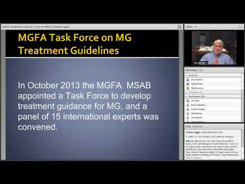 MGFA Webinar Series: MG Treatment Guidelines