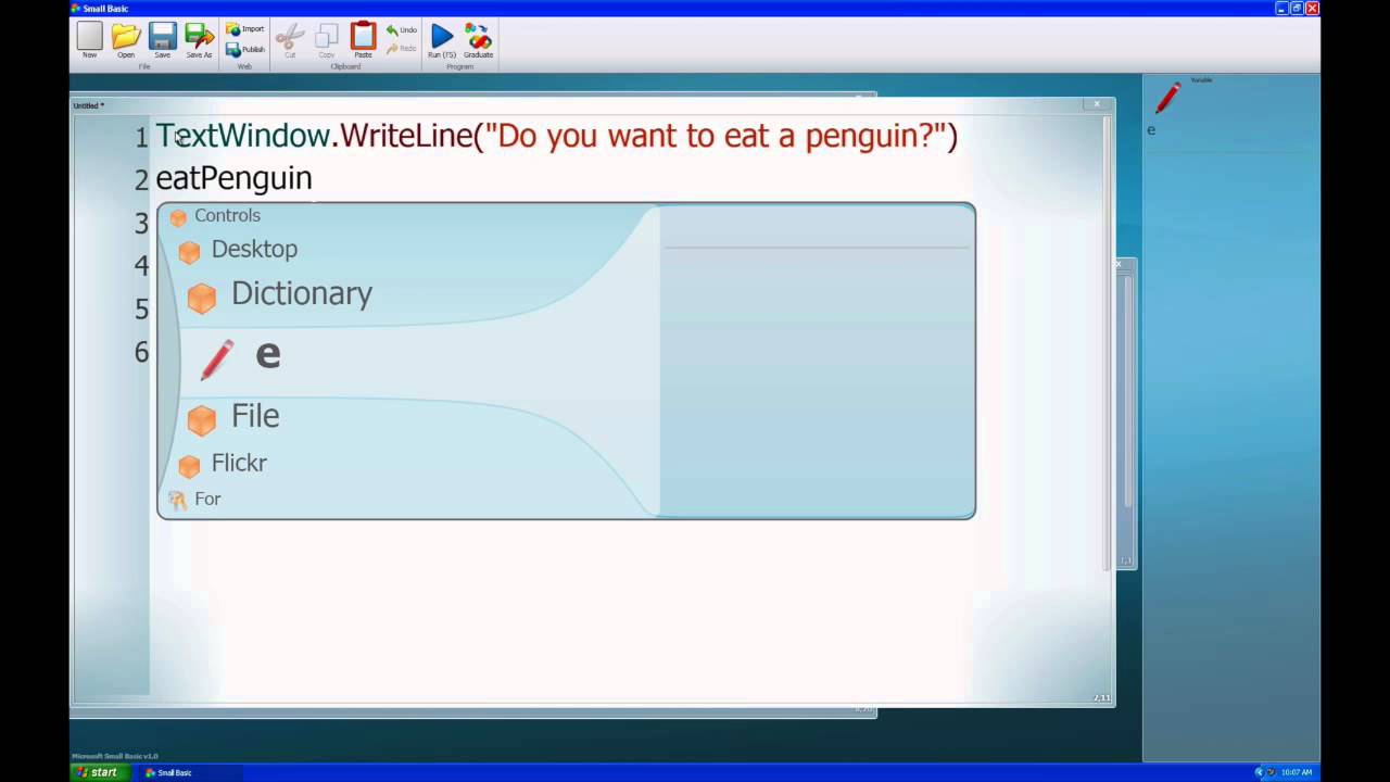 Small Basic 1.07 While Loop