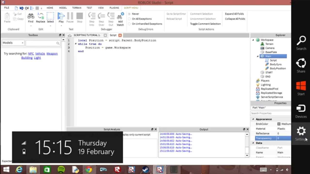 (Part 1/4)Roblox lua coding tutorial
