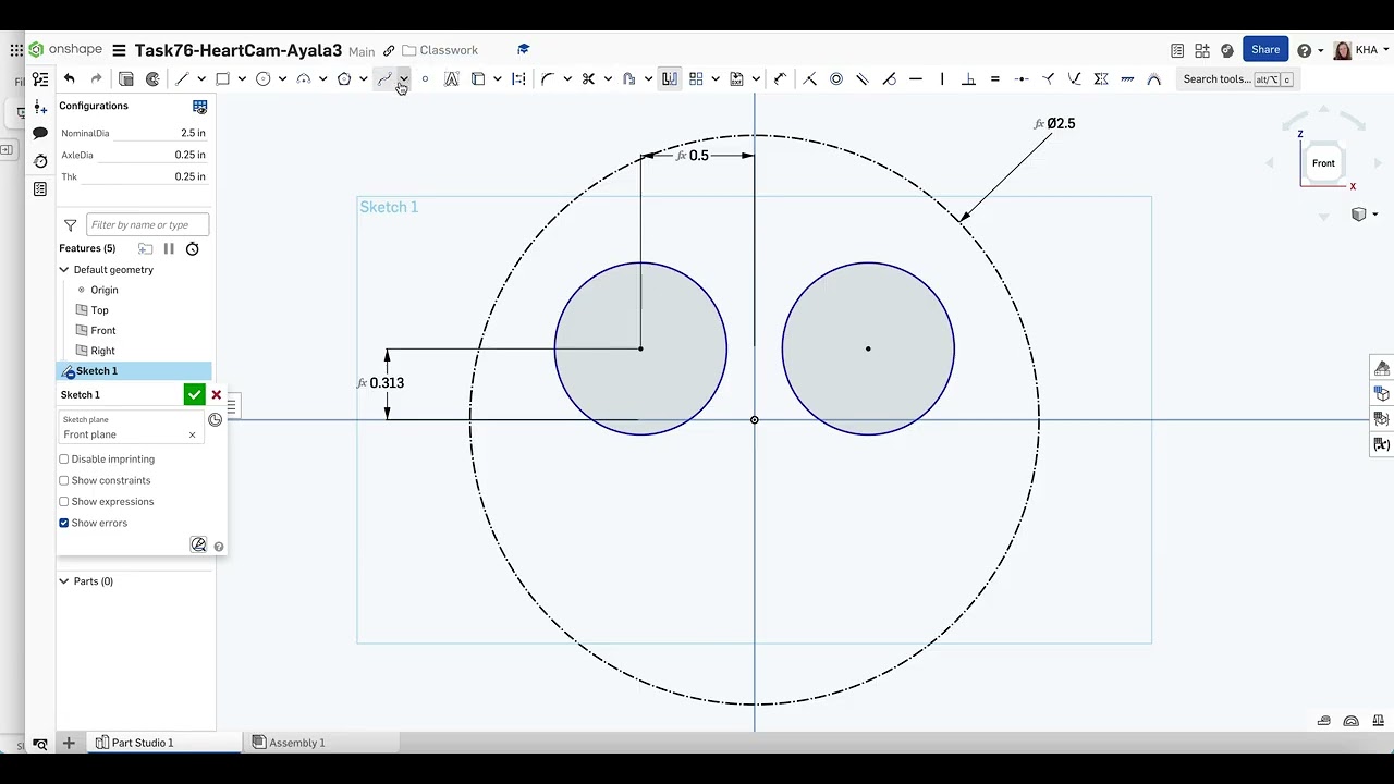 Task76: Parametric Heart Cam