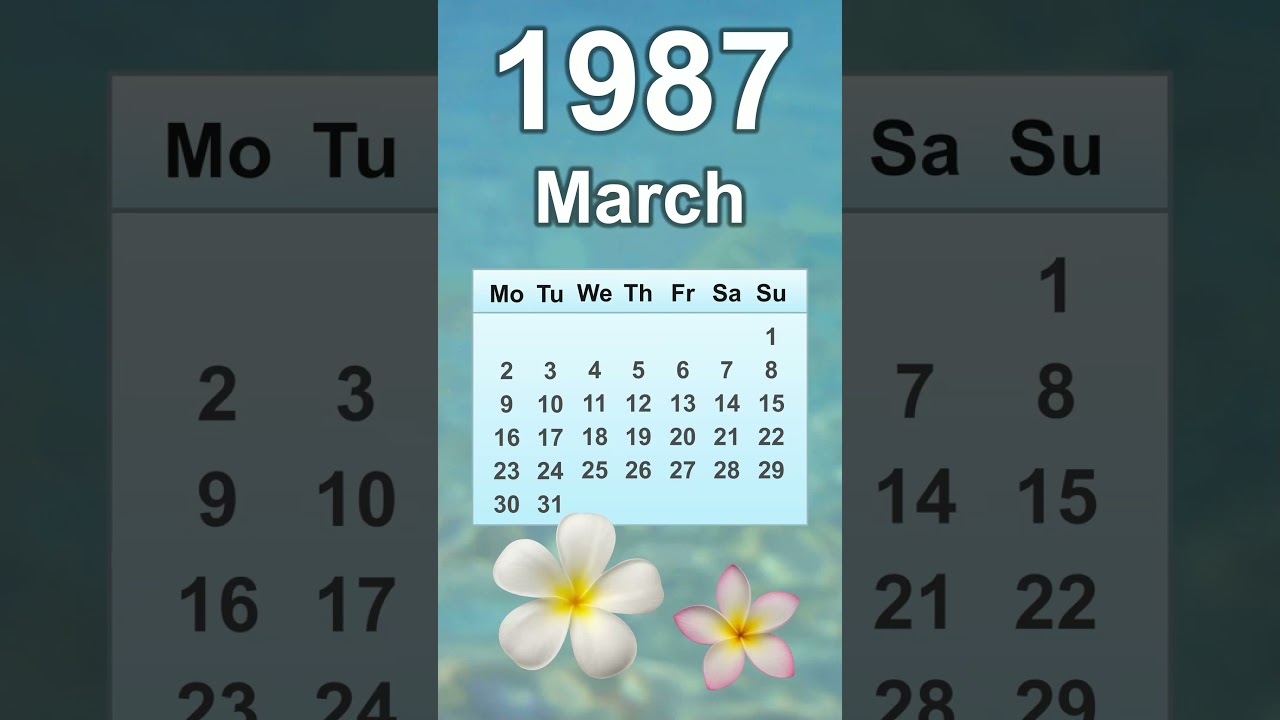 March 1987 Calendar