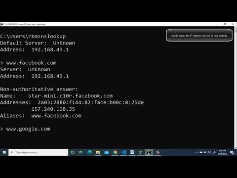 How to know the IP address and name server of website | NSLOOKUP