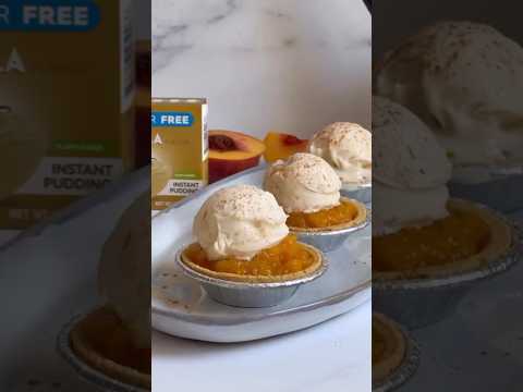 Healthy and Delicious Warm Peach Pie a la mode Recipe #recipe #dessert #easyrecipe