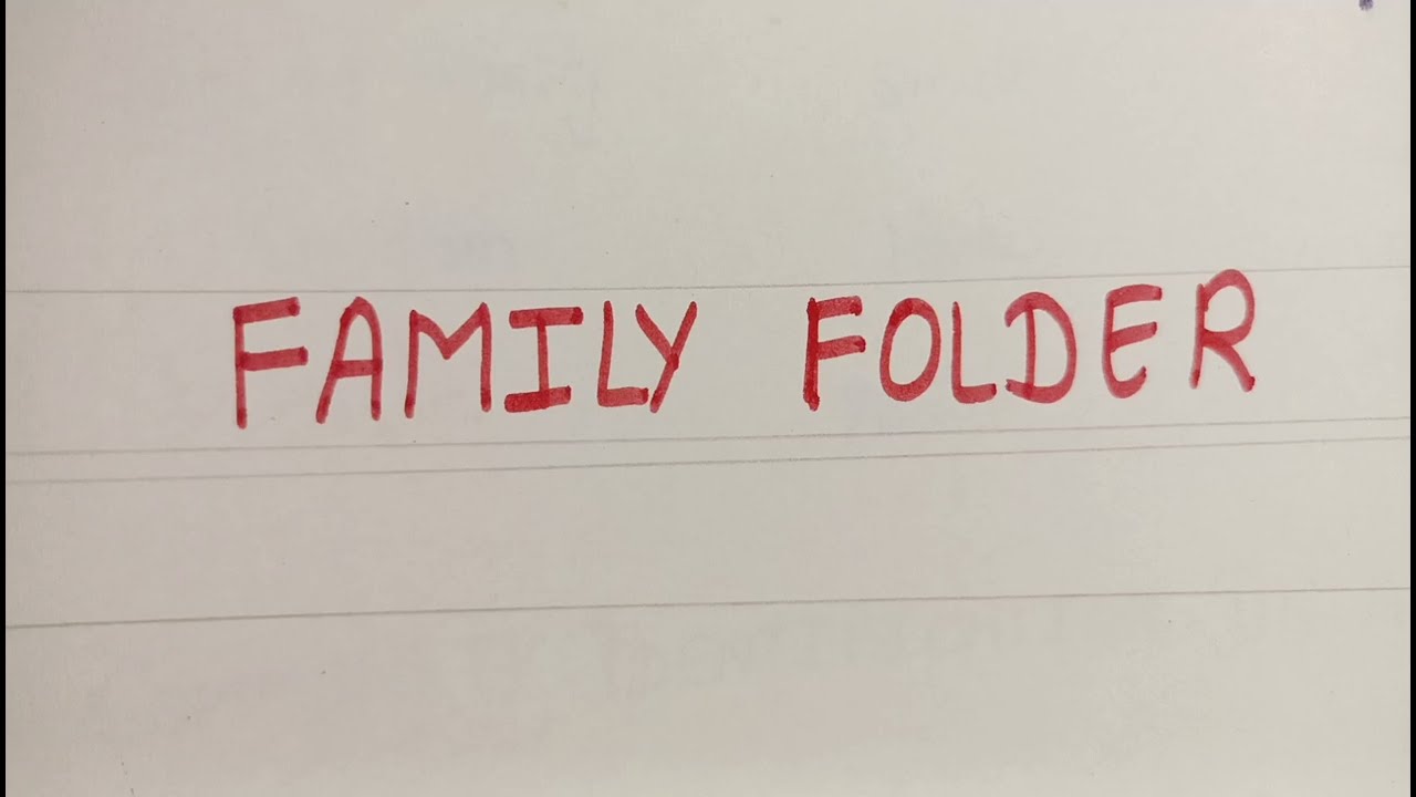 Family Folder | GNM or BSC nursing student || Family folder Nursing student Assignment 