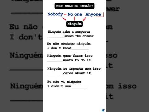 Nobody / No one / Anyone How to use in English #learningles