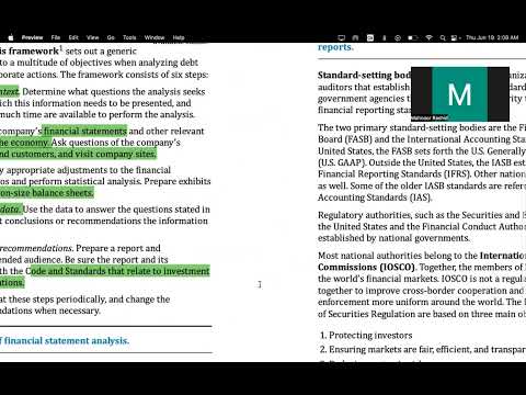 FRA- 1- introduction to financial statement analysis- explanation + bank