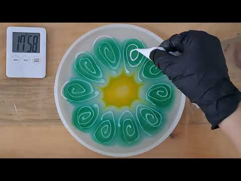 Fresh Green & Yellow 3D Resin Bloom | Swirled Petal Tutorial