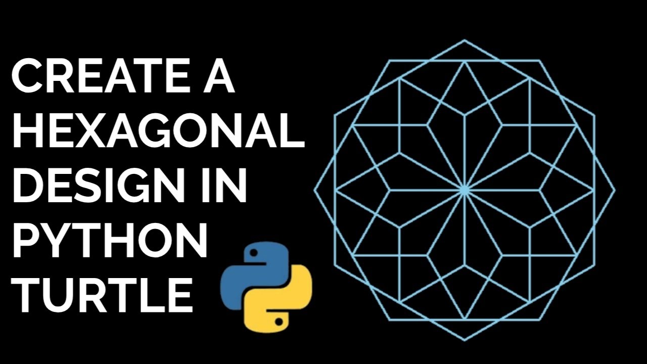 Hexagon Design with python Turtle | Python Turtle Tutorial | Python graphics tutorial