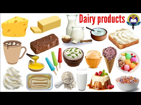 Dairy Products Name | Dairy Food | English Vocabulary With Picture | Easy English Learning Process