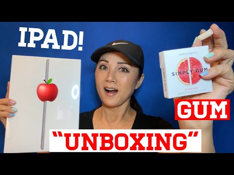 SIMPLY GUM UNBOXING APPLE IPAD ASMR/MUKBANG HOW TO POP GUM CHEWING, POPPING, SNAPPING RELAXING