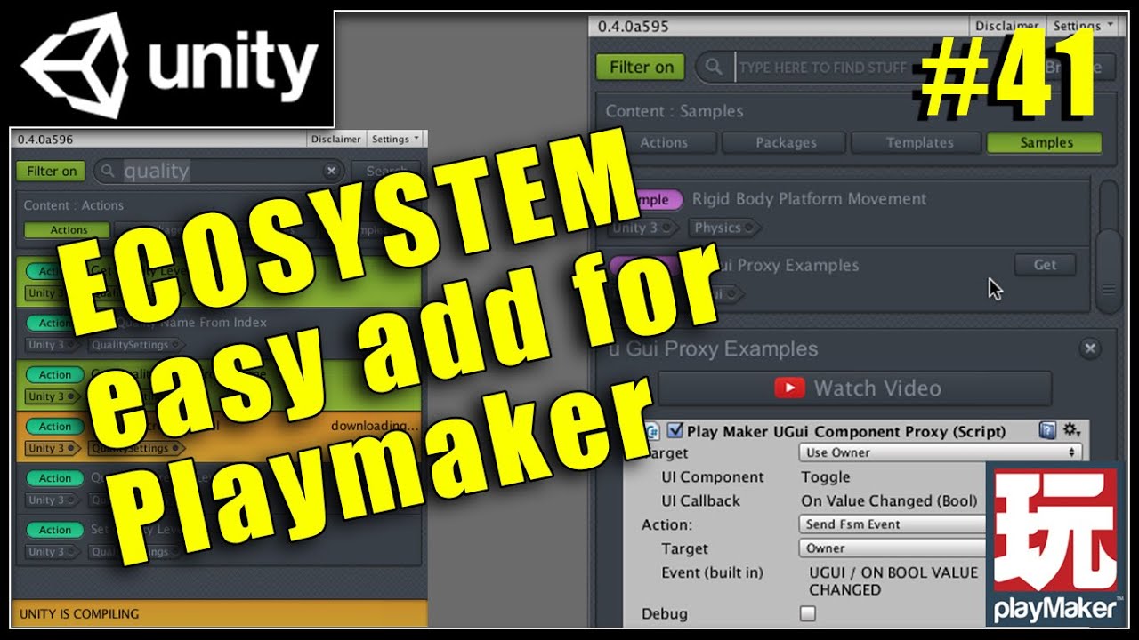 Playmaker Ecosystem add in 3mins - Playmaker Unity Tutorial