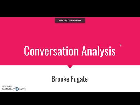 Conversation Analysis