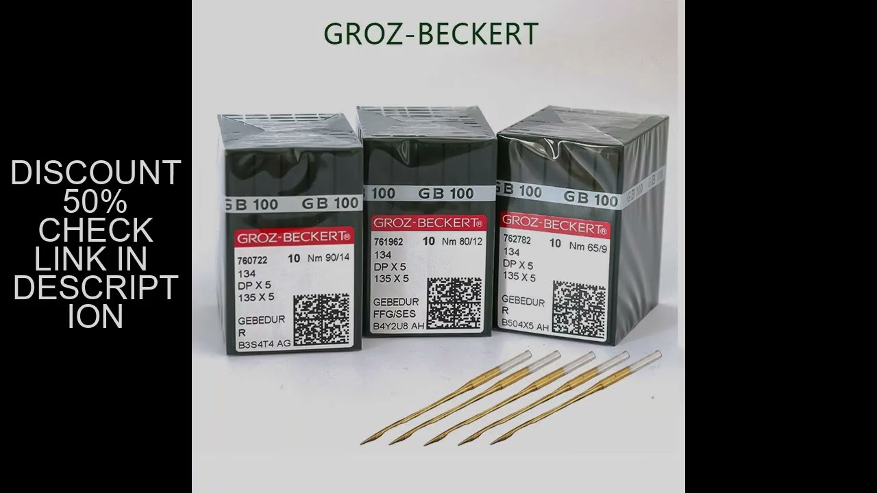 100 PCS Sewing Machine Needles GROZ-BECKERT  DPX5 135X5 GEBEDUR Heat Proof Titanium Needle For Butto
