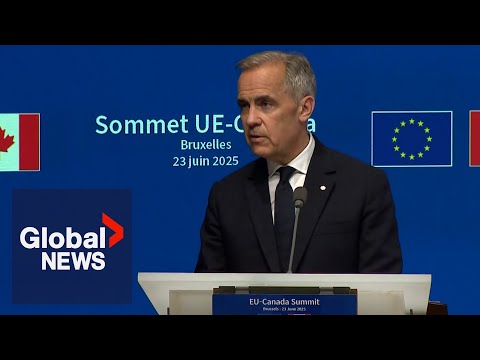 Carney deepens ties with Europe at Canada-EU summit, calls Iran a sponsor of terrorism | FULL