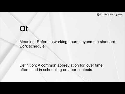 Ot Meaning