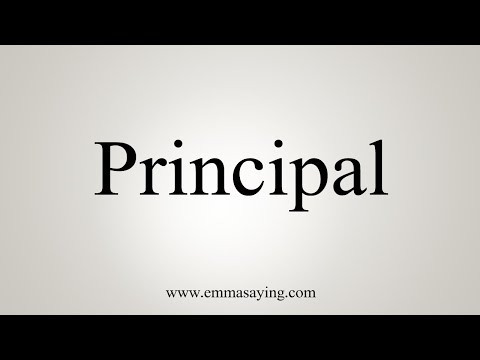 How To Say Principal