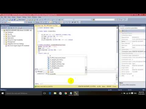 How to Create Database, Table & Procedure in SQL Server - Ezoom Tutorials Point