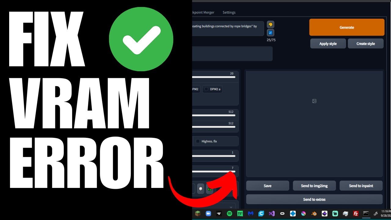 Stable Diffusion VRAM Error - How to fix