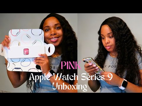 Unboxing My Pink Apple Watch Series 9 (41mm) + Cute Accessories & Setup