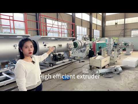 High Speed ABA 3layers Co Extrusion HDPE PE P ppr Pipe Production Line 900-1000 kgs per hour