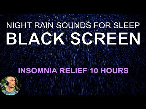 10 Hours of Heavy Rain Sounds No Thunder, BLACK SCREEN Rain Sounds For Sleeping, Heavy Night Rain