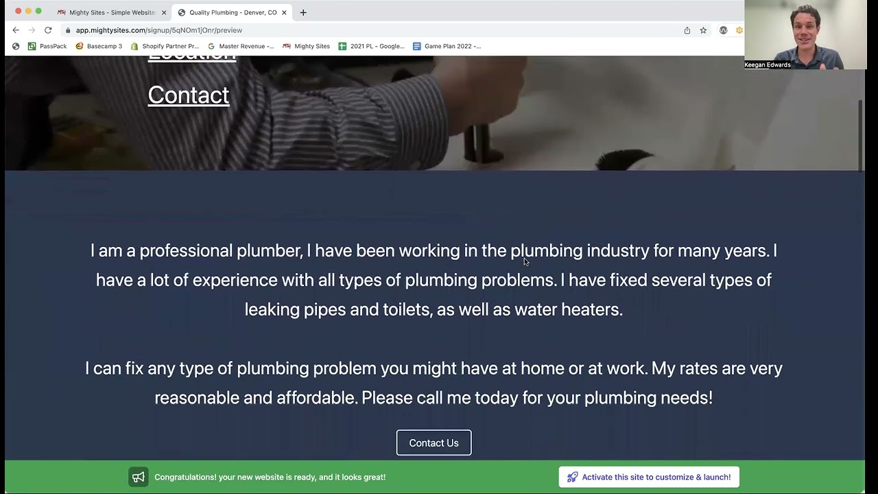 Create A Professional Website For Your Plumbing Business In 1 Minute