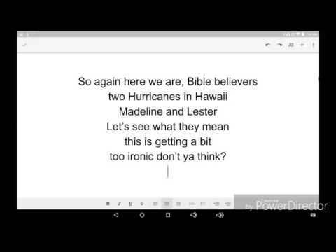 Bible Believers, What Do Madeline and Lester Mean?(two hurricanes in Hawaii)