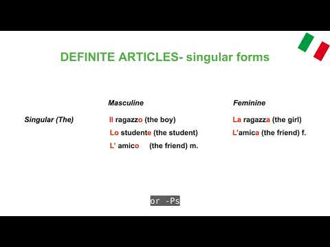 Unit 4 (video 1) - Definite articles part 1!